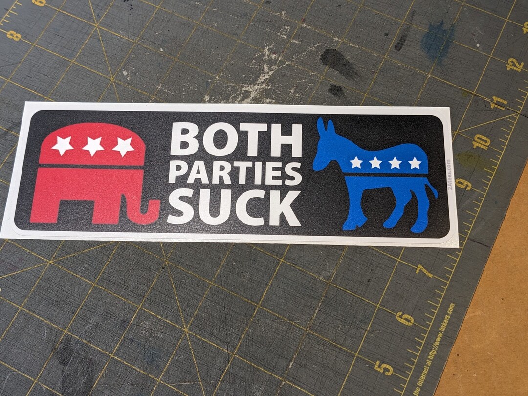 Both Parties Suck Patriotic Decal Democrat and Republican - Etsy