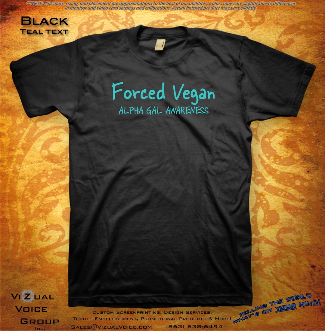Alpha-gal Awareness Forced Vegan Tee - Etsy