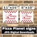 Pizza Planet Sign for Birthday Party Digital Download Kit - Three Pizza ...