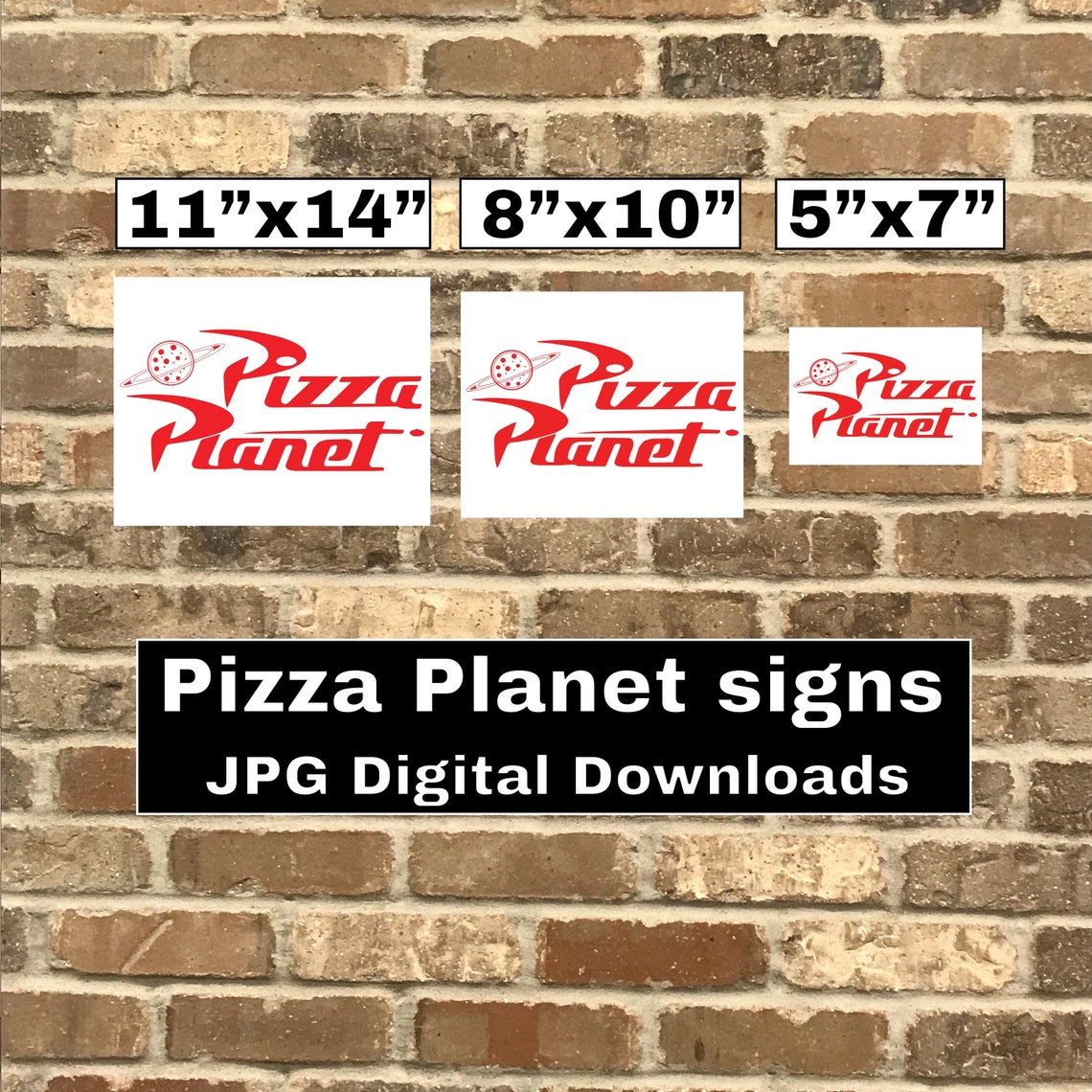 Pizza Planet Sign Bundle for Birthday Party Digital Download - Etsy