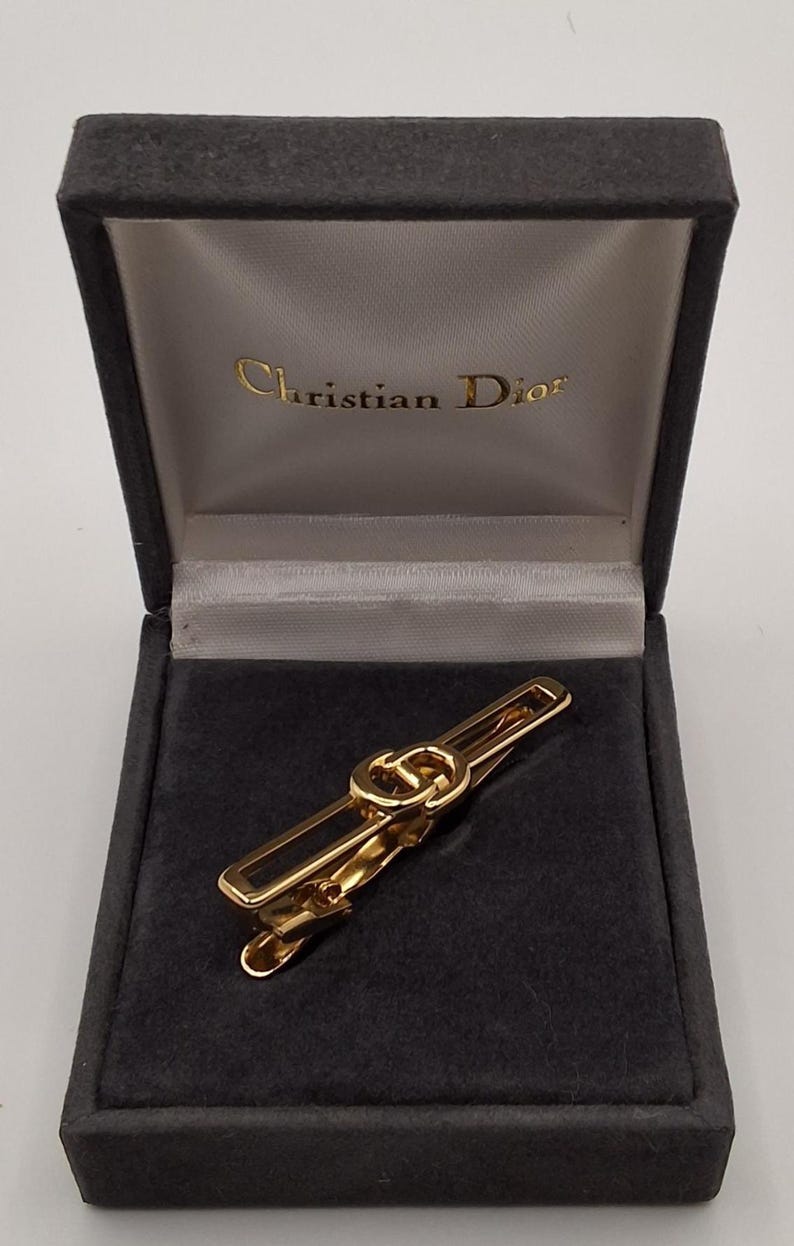 Christian Dior Tie Clip With CD Emblem, Original Box - Etsy Israel