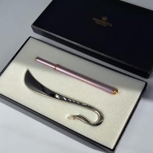 Mikimoto Pearl Pen and Pearl Bookmark - Etsy