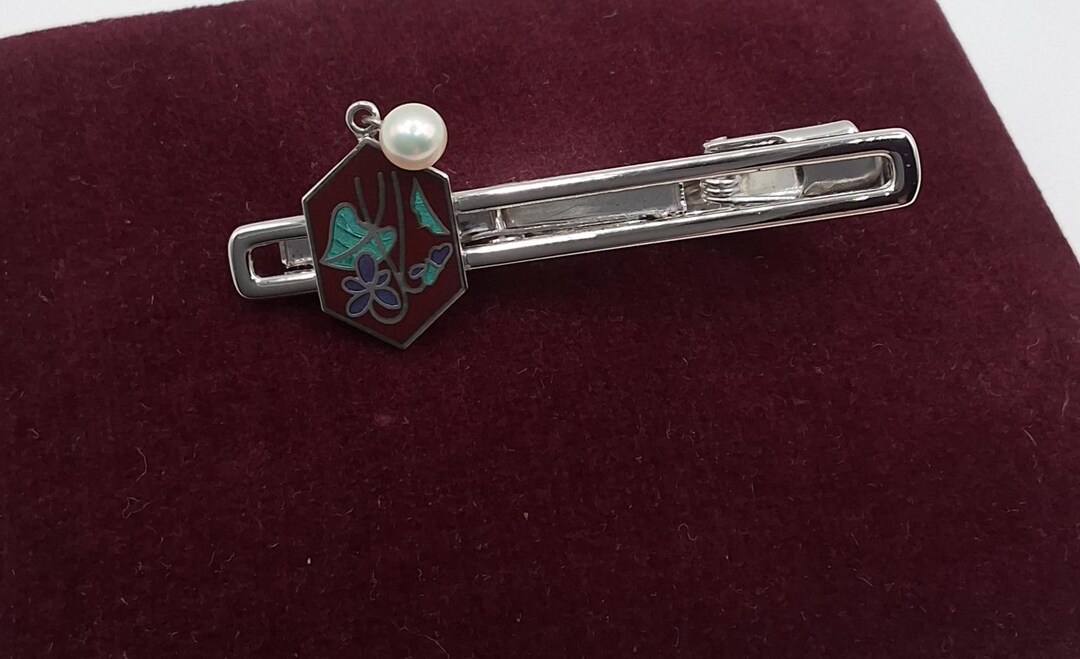 Genuine Mikimoto Gem Creations Tie Pin Brand Marked for Mikimoto and ...