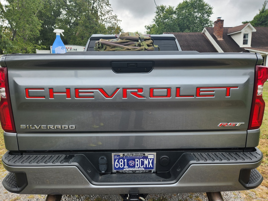 2019+ Two-layer CHEVROLET Tailgate Inlay Decals for Silverado - Etsy