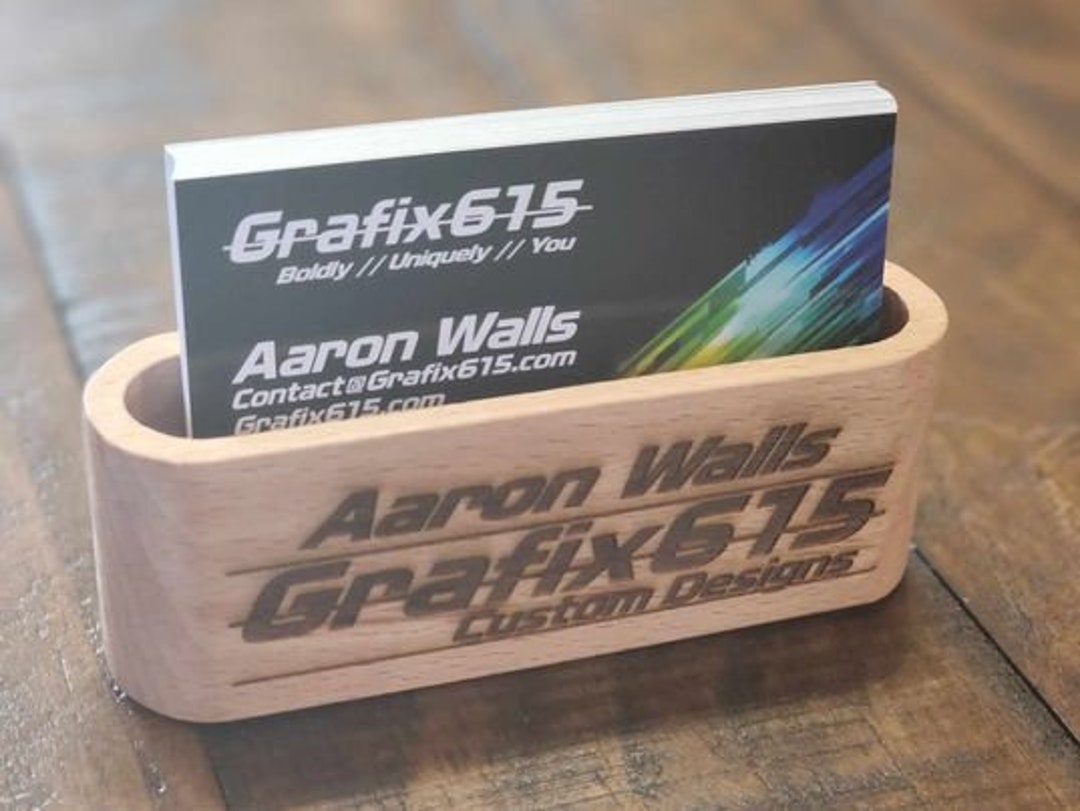 Custom Engraved Business Card Holder - Etsy