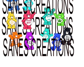 Swear Bear SVG BUNDLE **cut File Layers for Vinyl** Updated - Etsy