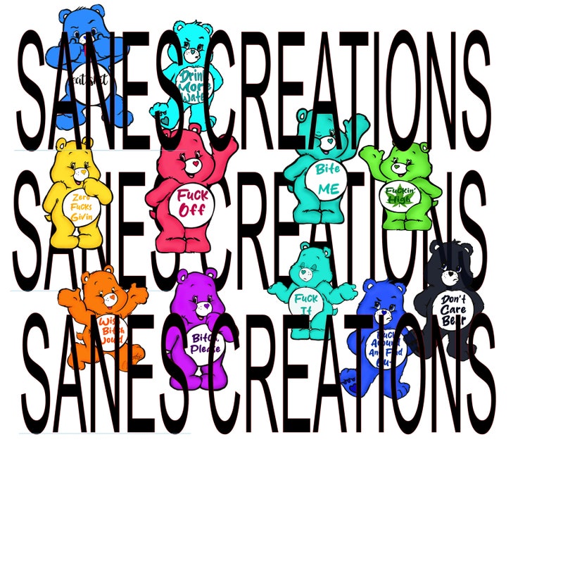 Swear Bear Png - Etsy