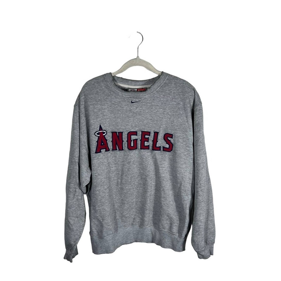 Vintage 90s MLB Nike Angels Gray Crewneck Sweatshirt - Etsy