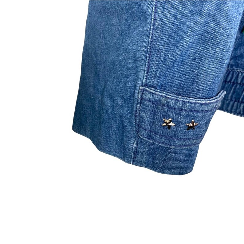 Vintage 1980s Gene Ewing Bis Denim Crop Star Studded Jacket - Etsy