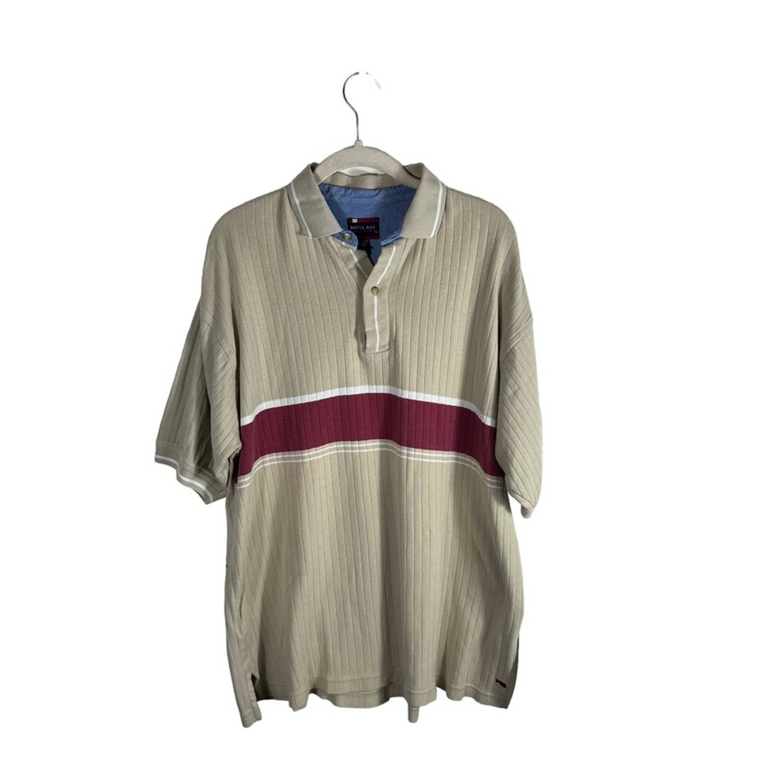 Vintage 1990s Bugle Boys Beige Color Block Polo Shirt - Etsy
