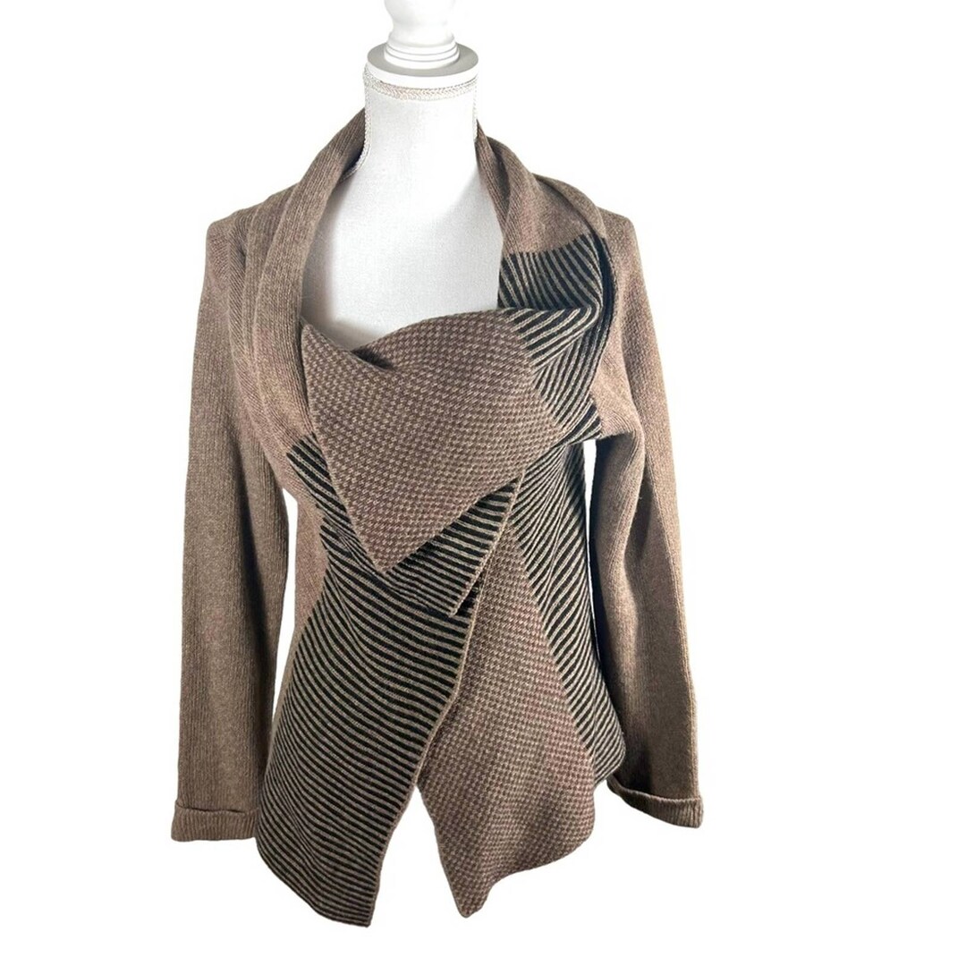 A.IDA Made in Italy Wool Blend Drape Cardigan - Etsy