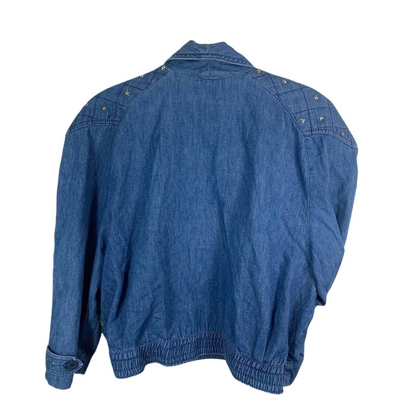 Vintage 1980s Gene Ewing Bis Denim Crop Star Studded Jacket - Etsy