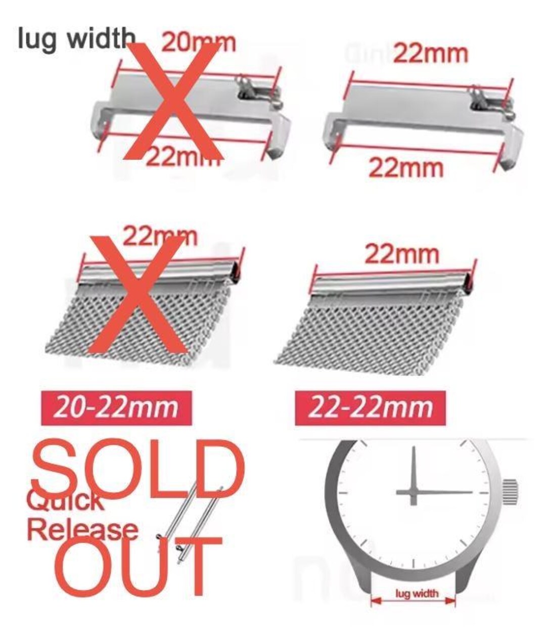 Stainless Steel Watch Band Connector for Samsung Watch 3/4/5/6 Metal ...