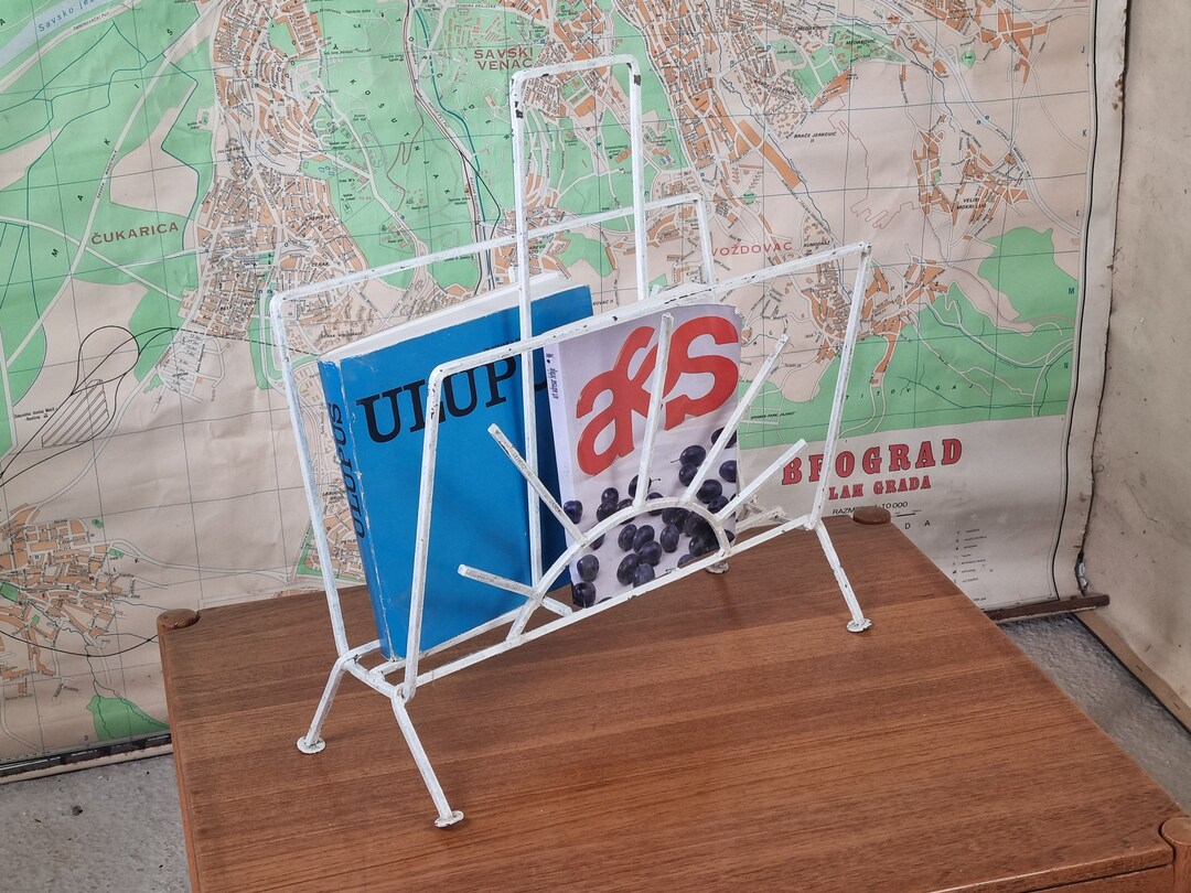 Vintage Rustic Magazine Rack - Etsy