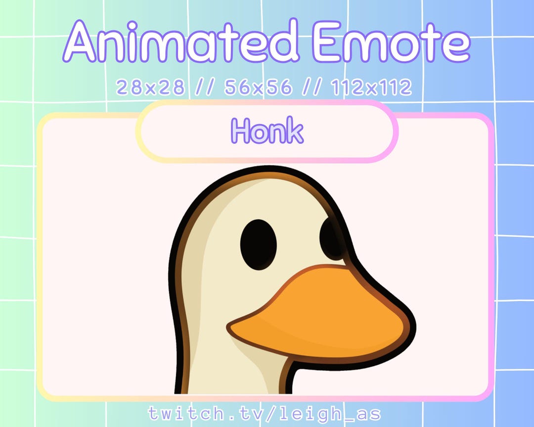 Animated Honking Goose Emote for Twitch - Cute, Funny, Goofy, Streamer ...