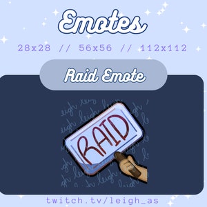 Raid Emote With 3 Different Skin Tones for Twitch, Discord, Youtube ...