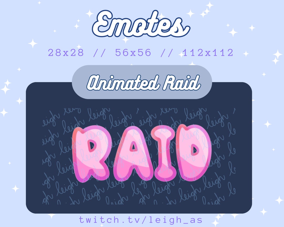 Animated Pink Raid Emote for Twitch and Youtube - Cute, Streamer ...
