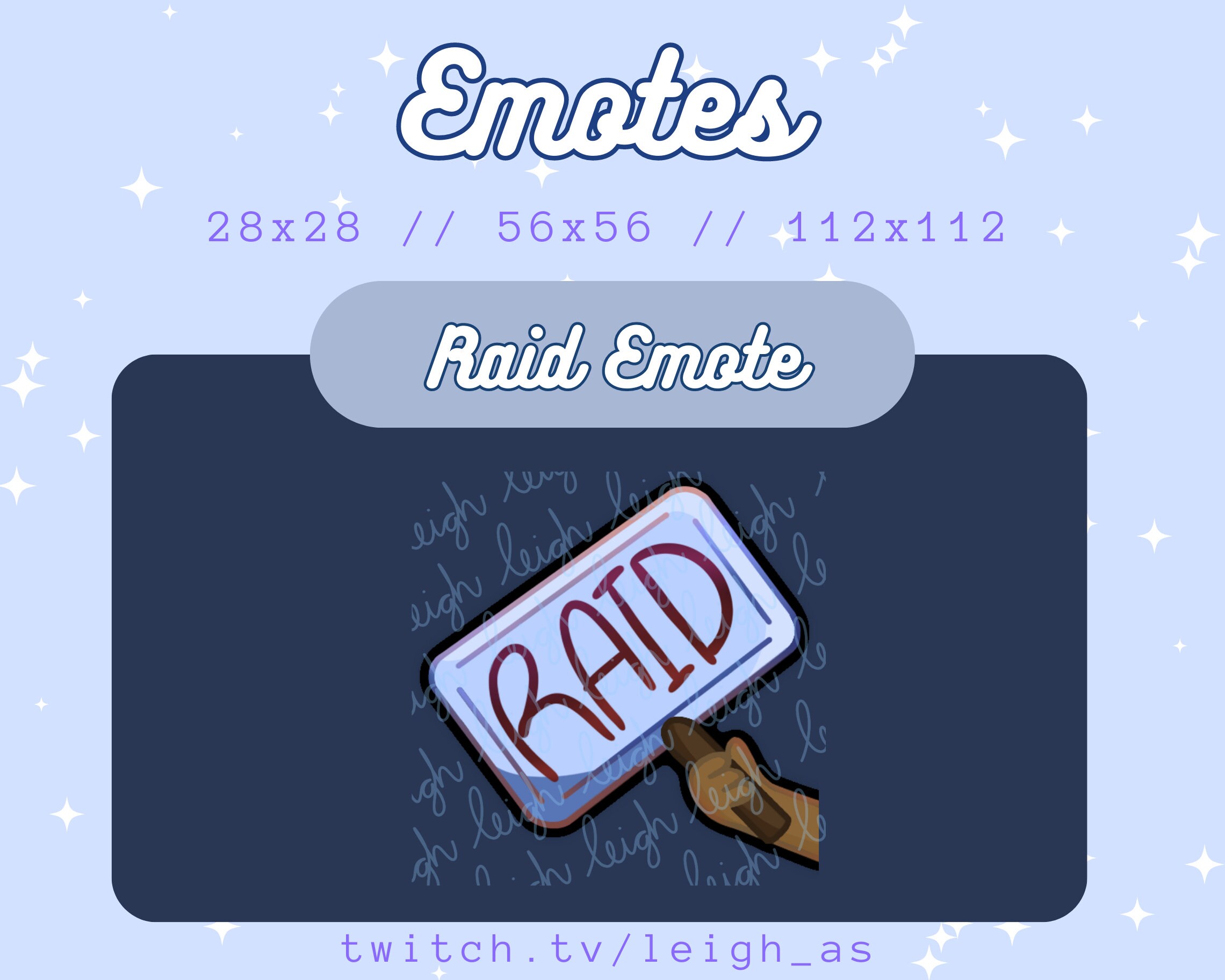 Raid Emote With 3 Different Skin Tones for Twitch, Discord, Youtube ...
