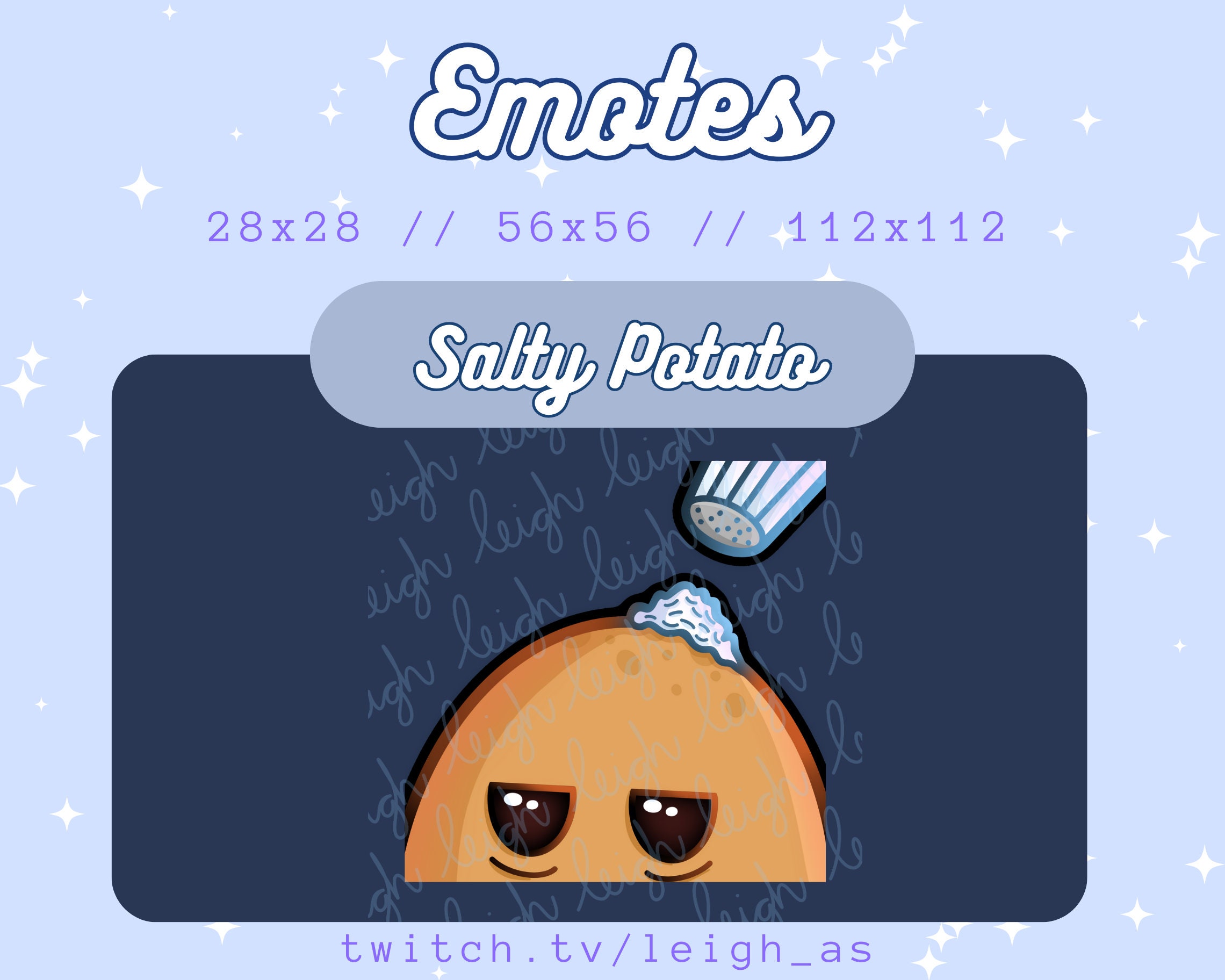 Potato Emote Pack for Twitch, Youtube, and Discord Cute, Kawaii, Potato ...