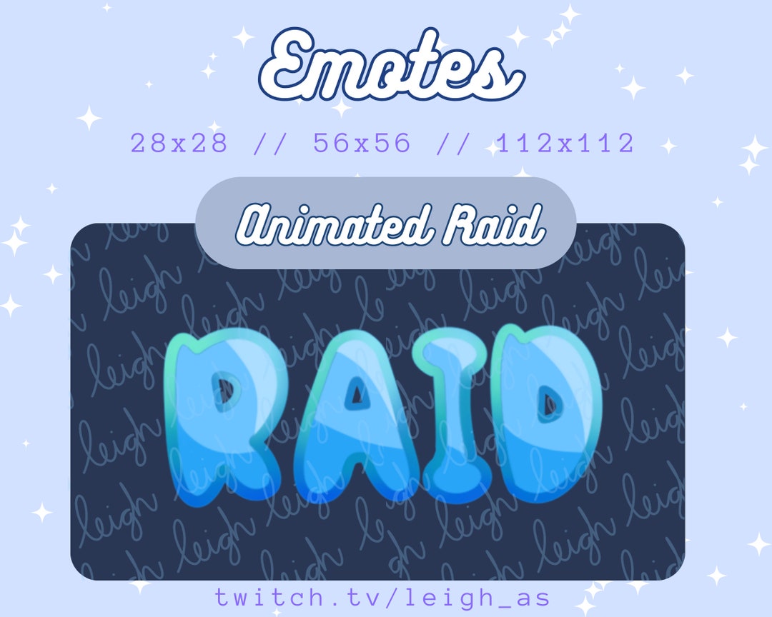Animated Blue Raid Emote for Twitch and Youtube - Cute, Streamer ...