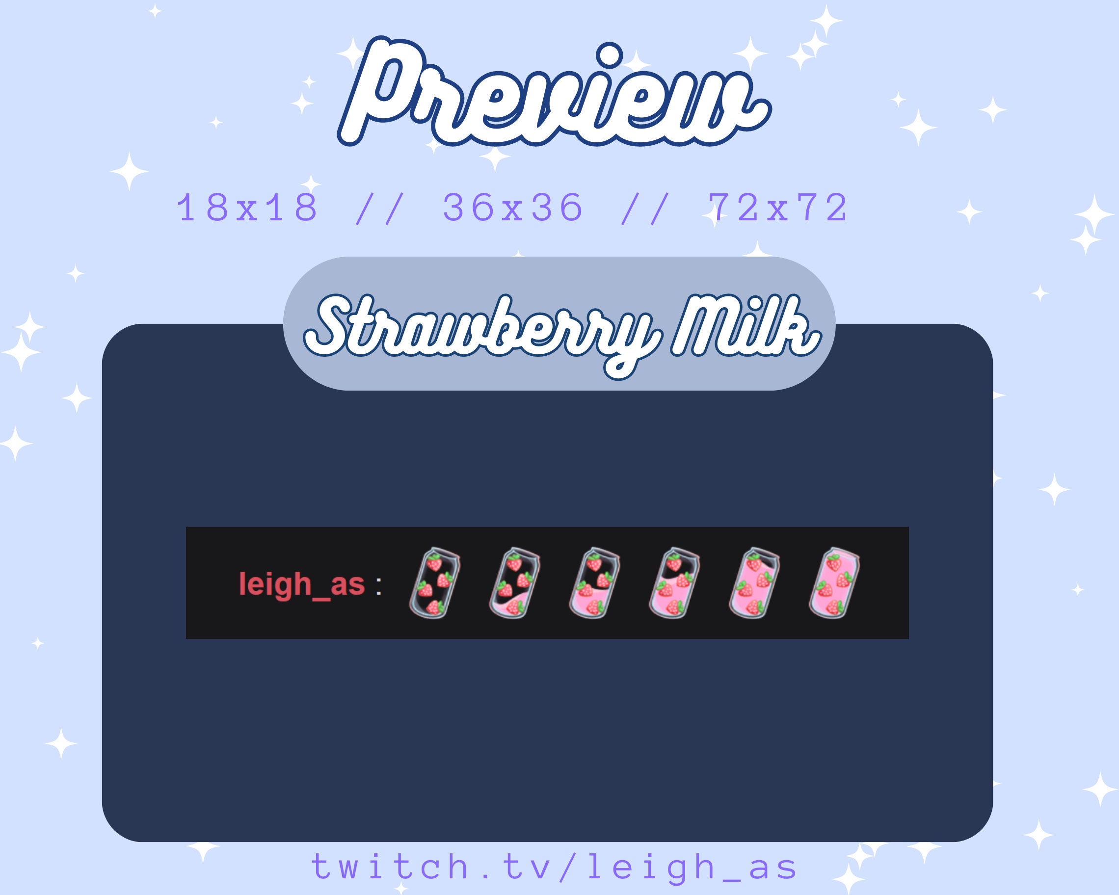 Strawberry Milk Glass Sub Bit Badges for Twitch! - Streamer, Cute ...