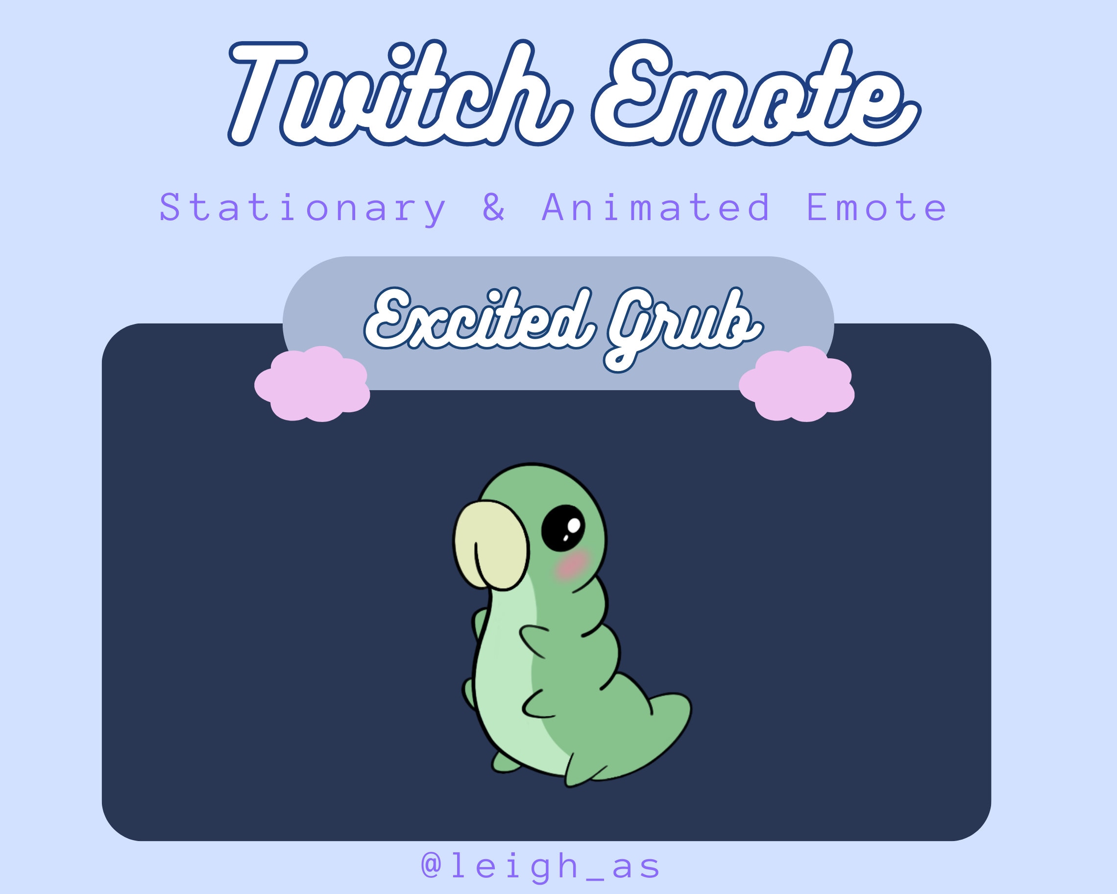 Excited Grub Twitch Emote - Hollow Knight Grub - Etsy