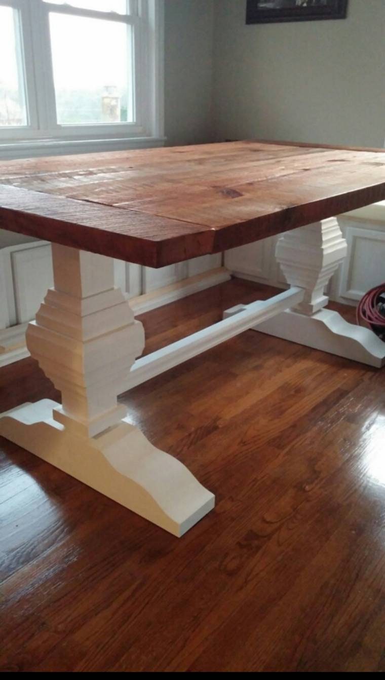 2 Pedestal Dining Table Legs Custom Sizes - Etsy