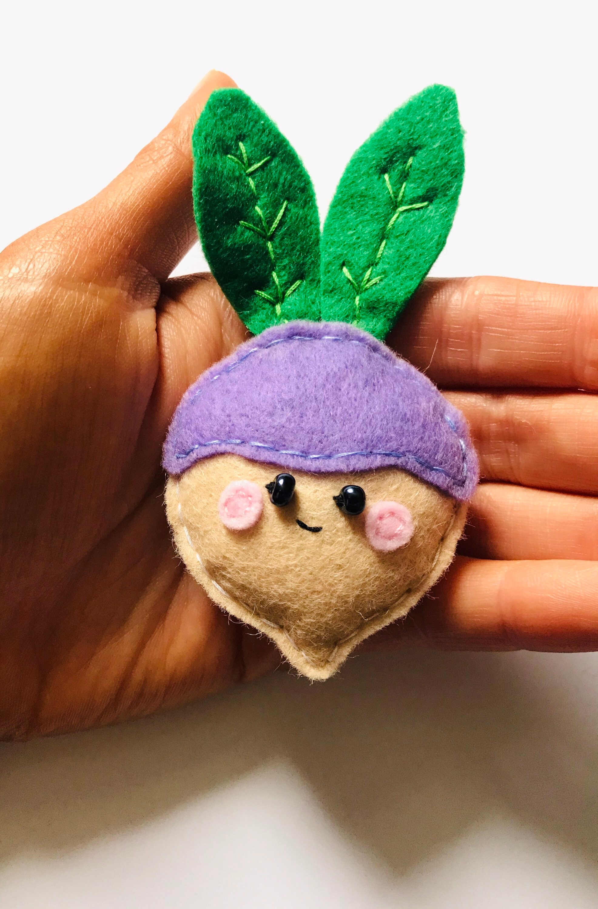 Handmade Felt Turnip Badges Brooch Plant Gift Badge | Etsy