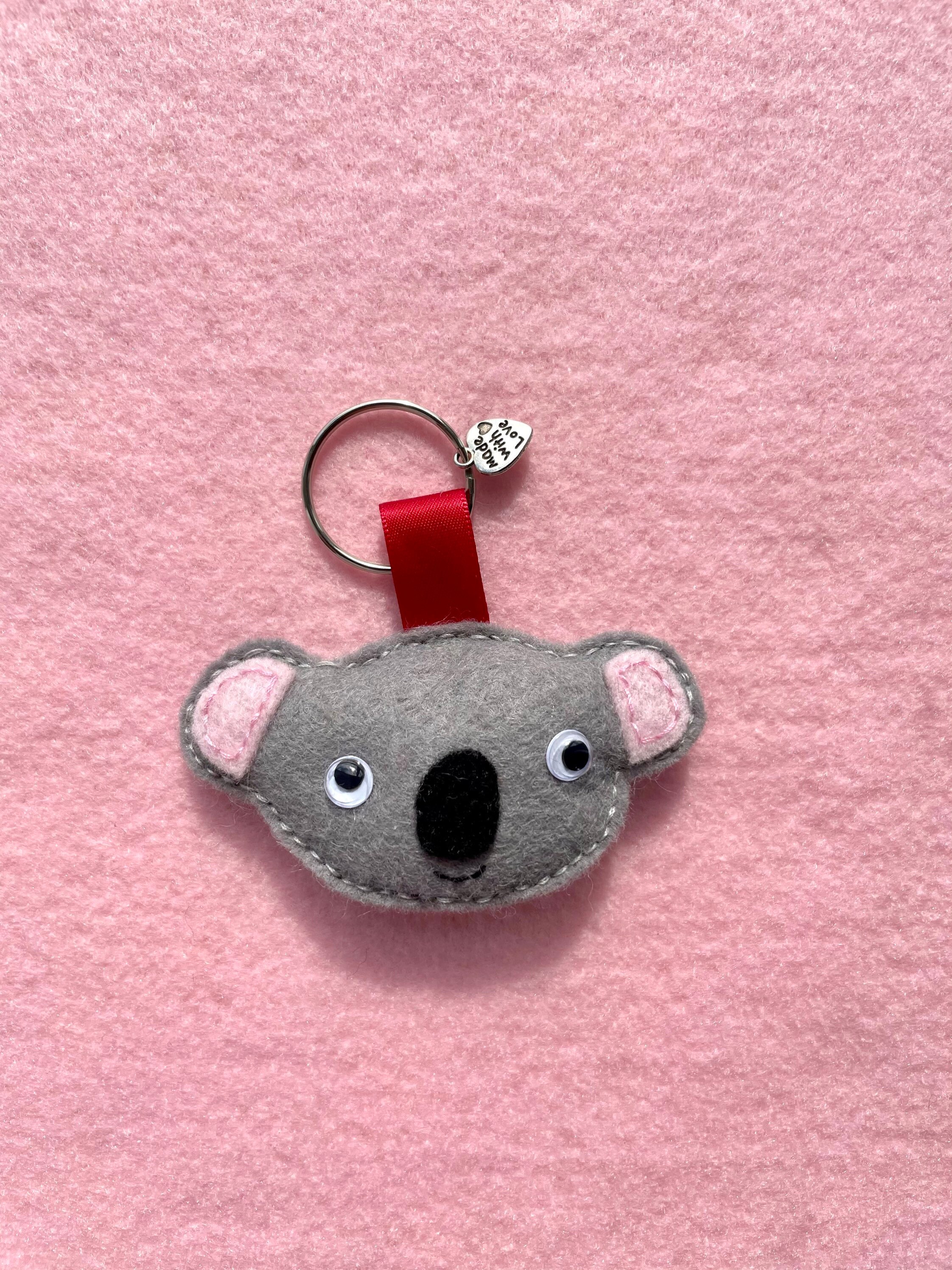 Handmade Felt Koala Bear Keyring Keychain Brooch Plush | Etsy