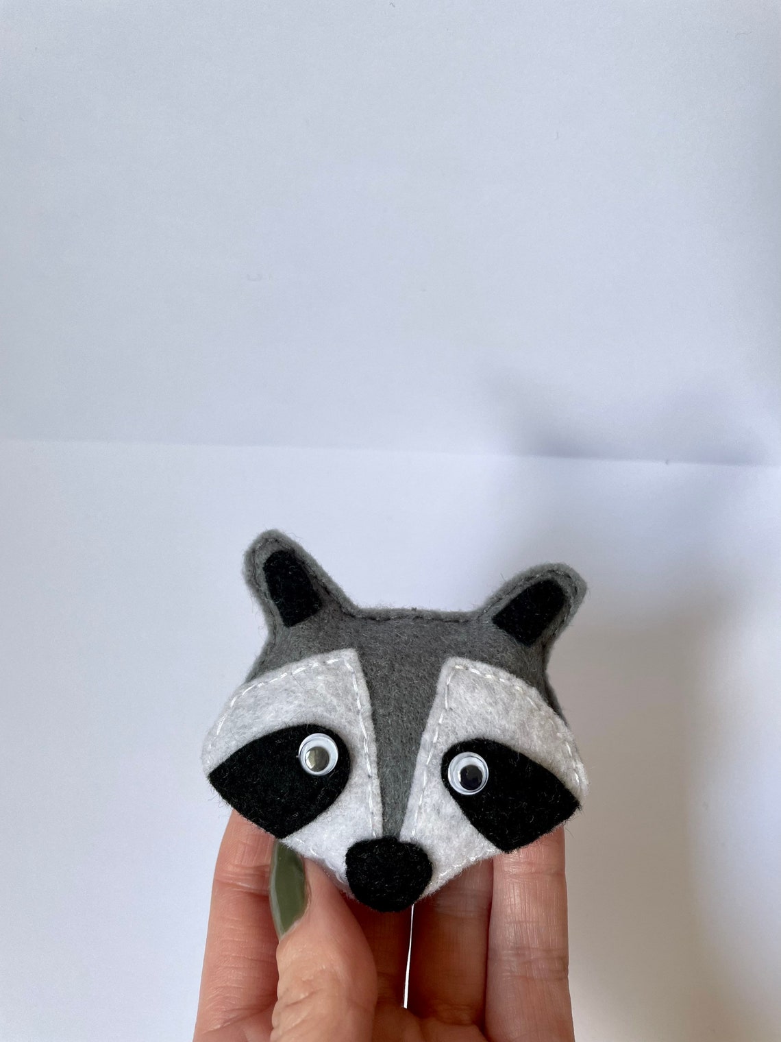 Handmade Felt Raccoon Keyring Keychain Brooch Plush - Etsy