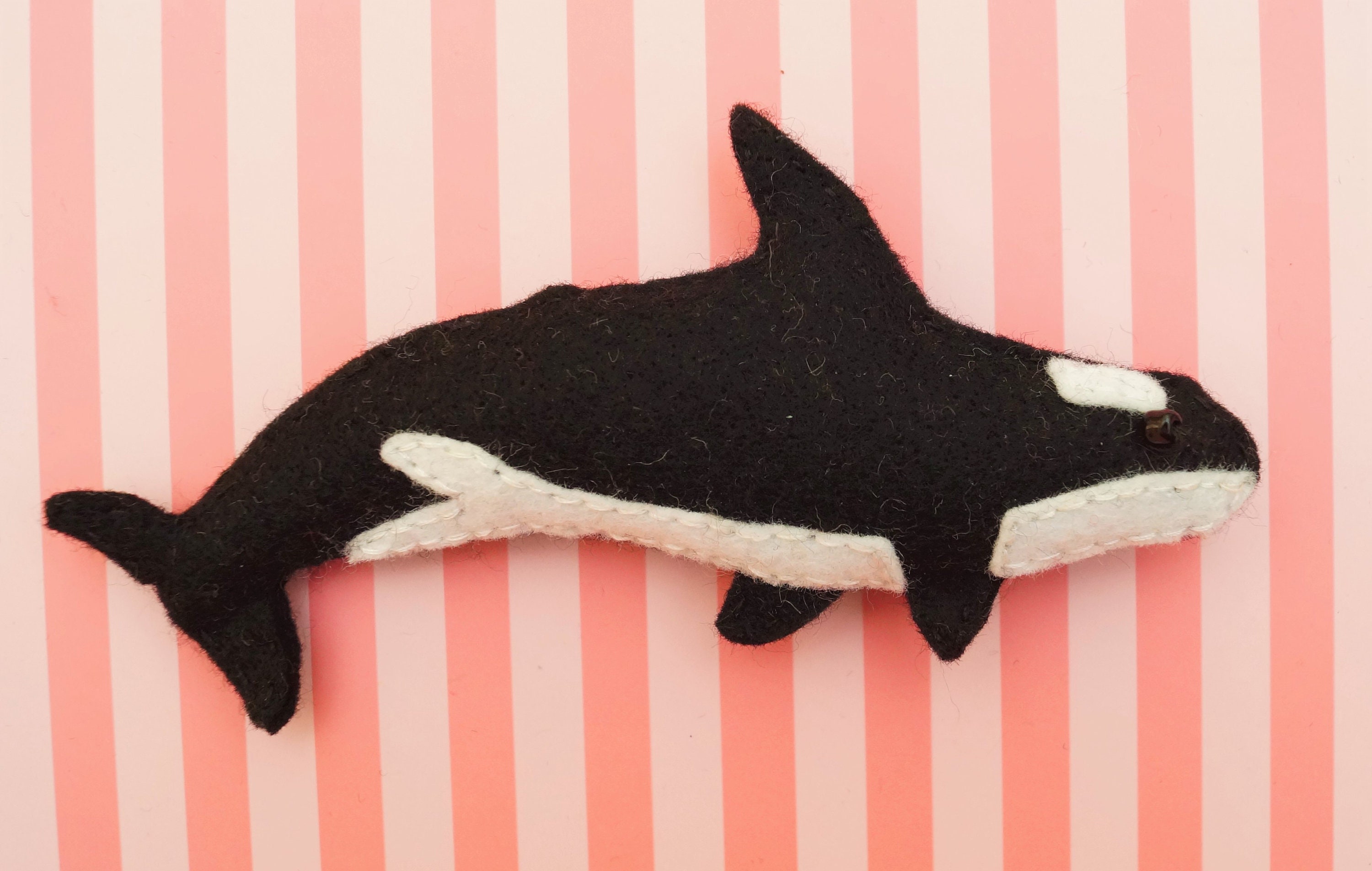 Handmade Felt Orca/killer Whale Keyring Keychain Brooch - Etsy UK