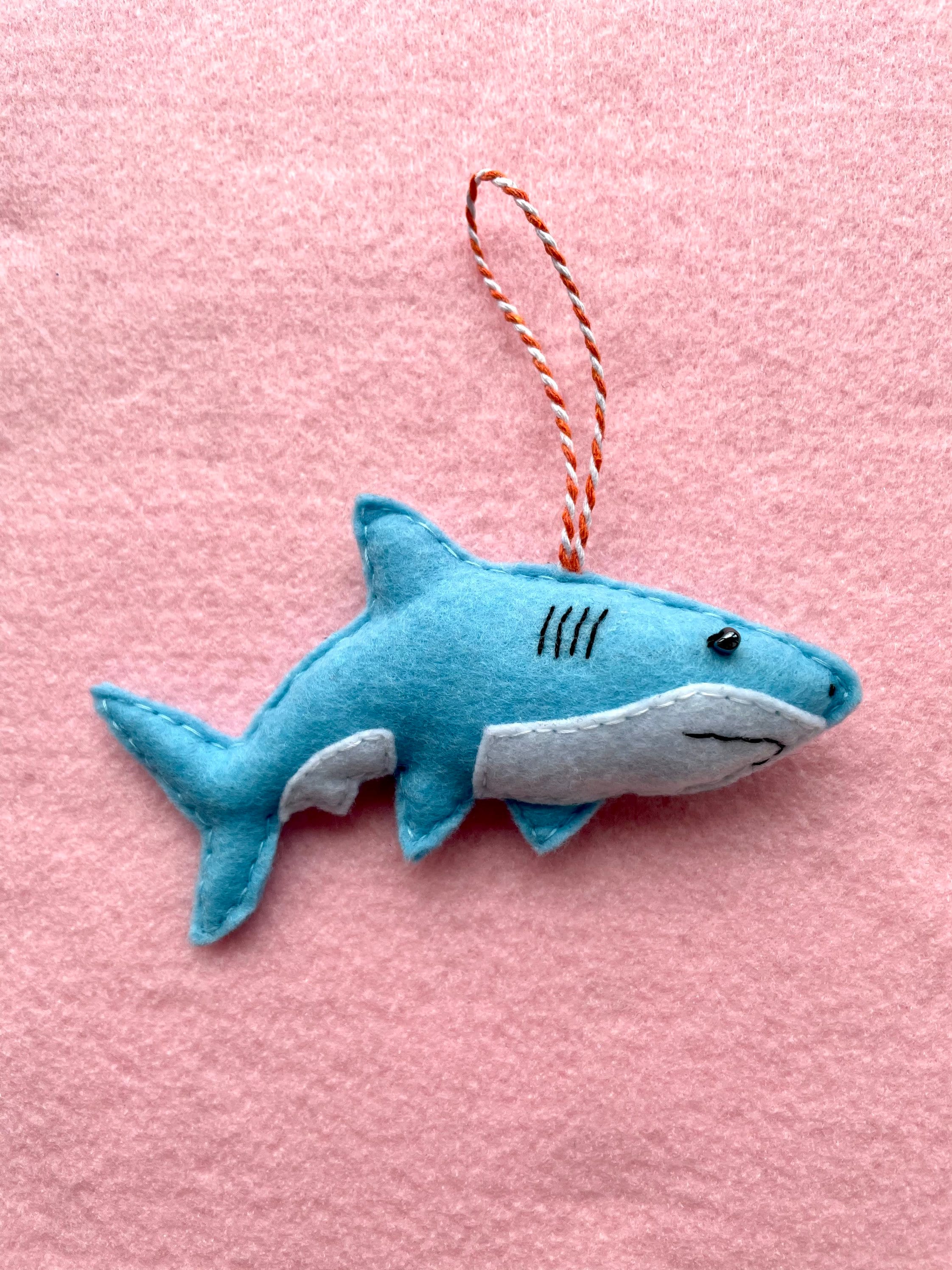 Handmade Felt Shark Keyring Keychain Brooch Plush Magnet Gift Pin Badge ...