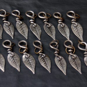 Hand Forged Steel Blacksmith Leaf Keyring/keychain/pendant - Etsy