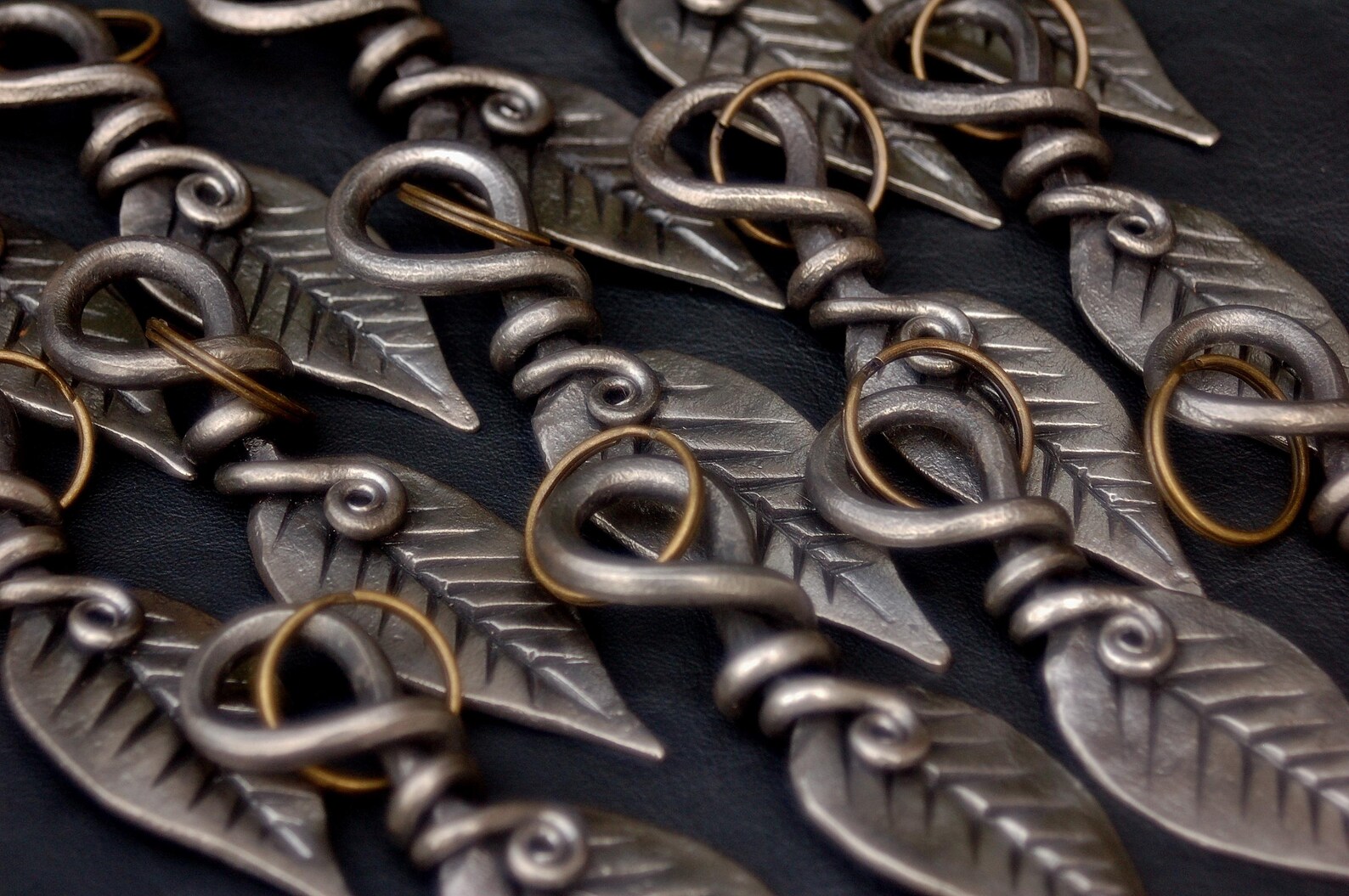 Hand Forged Steel Blacksmith Leaf Keyring/keychain/pendant - Etsy