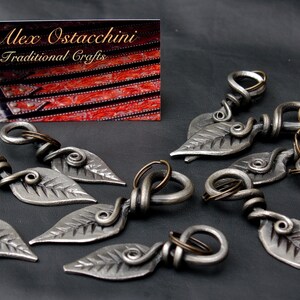 Hand Forged Steel Blacksmith Leaf Keyring/keychain/pendant - Etsy