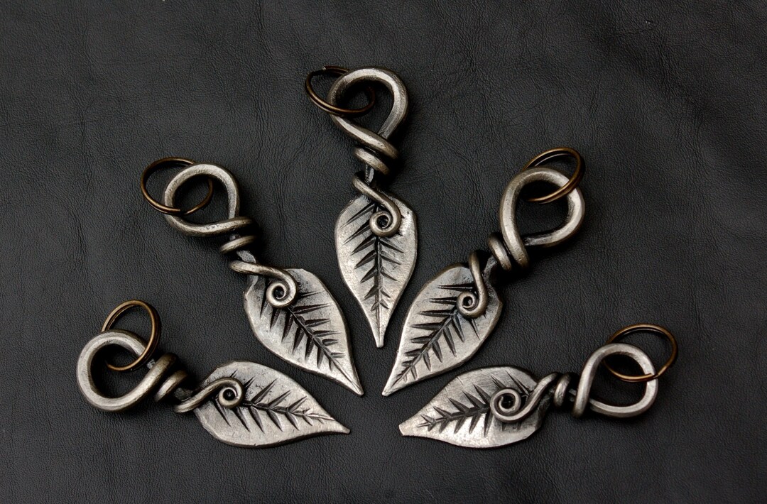 Hand Forged Steel Blacksmith Leaf Keyring/keychain/pendant - Etsy