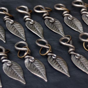 Hand Forged Steel Blacksmith Leaf Keyring/keychain/pendant - Etsy