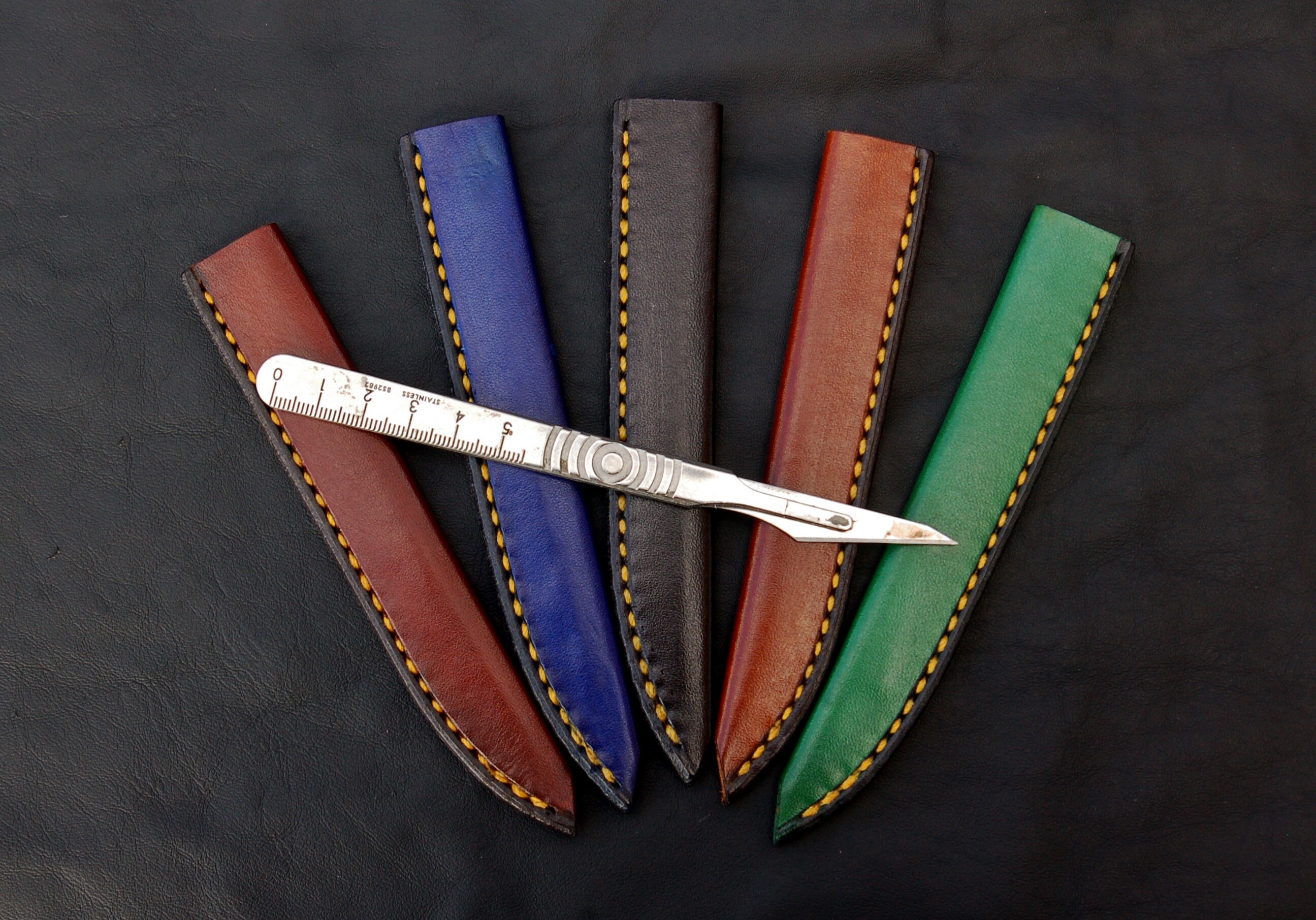 Handmade Leather Scalpel Sheath/ Scabbard/ Case Size 4 Handle | Etsy UK