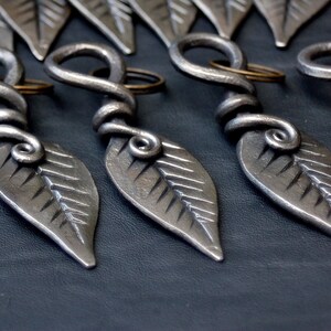 Hand Forged Steel Blacksmith Leaf Keyring/keychain/pendant - Etsy