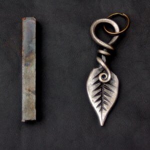 Hand Forged Steel Blacksmith Leaf Keyring/keychain/pendant - Etsy