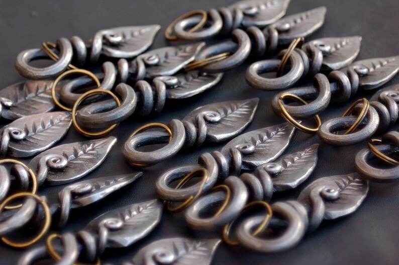 Hand Forged Steel Blacksmith Leaf Keyring/keychain/pendant - Etsy
