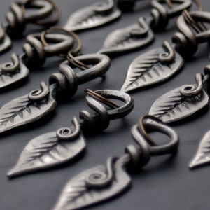 Hand Forged Steel Blacksmith Leaf Keyring/keychain/pendant - Etsy