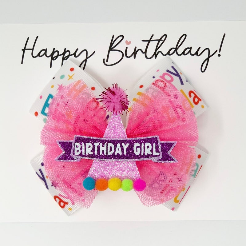 Birthday Hair Bow - Etsy