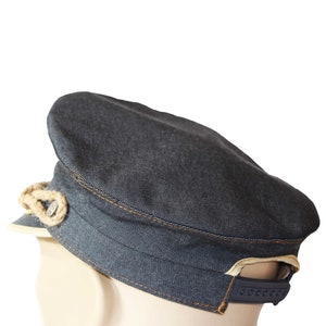 Sea, Denim, Captain's Hat, Yacht Hat, Boat Hat, Navy Captain Hat ...