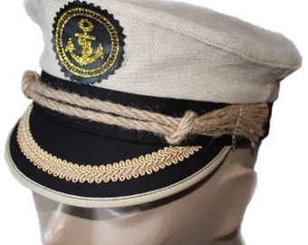 Captain Yacht Sailor Cap Skipper Marine Hat Festival - Etsy