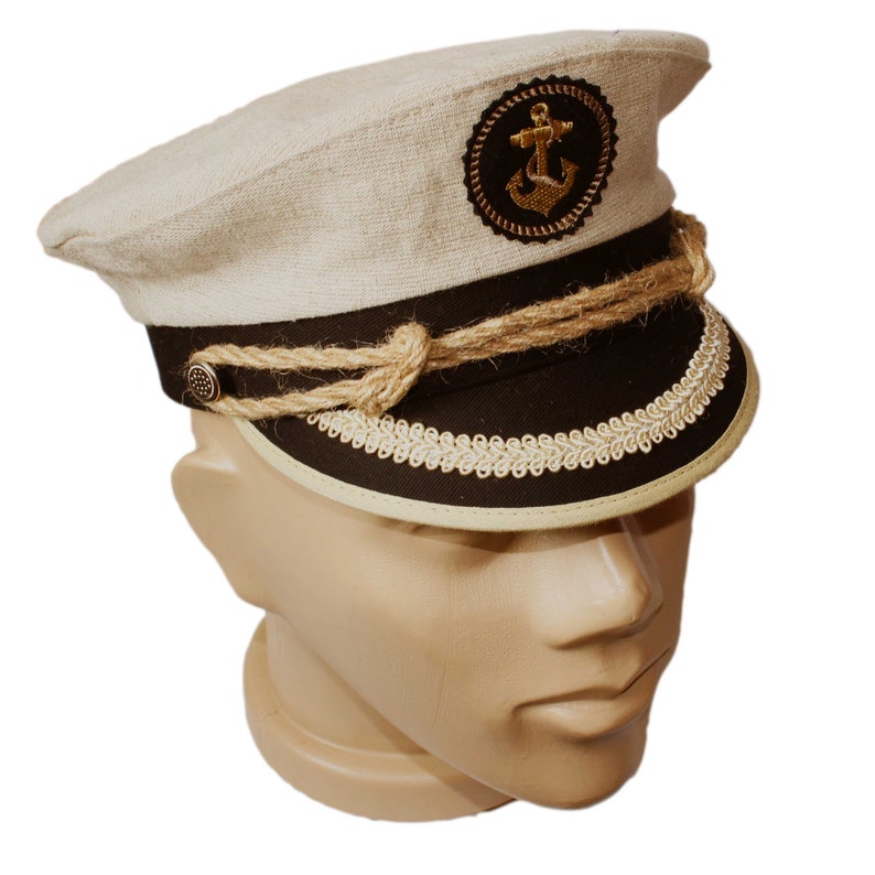 Captain Yacht Sailor Cap Skipper Marine Hat Festival | Etsy