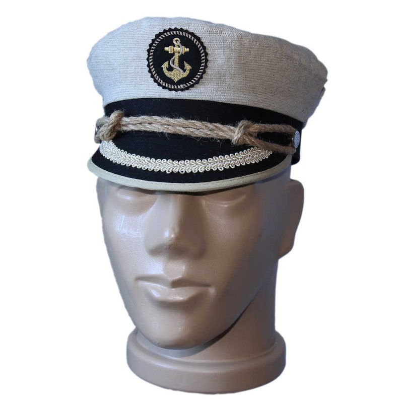 Captain Yacht Sailor Cap Skipper Marine Hat Festival | Etsy