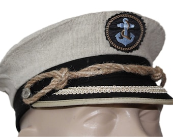Captain Yacht Sailor Cap Skipper Marine Hat Festival - Etsy