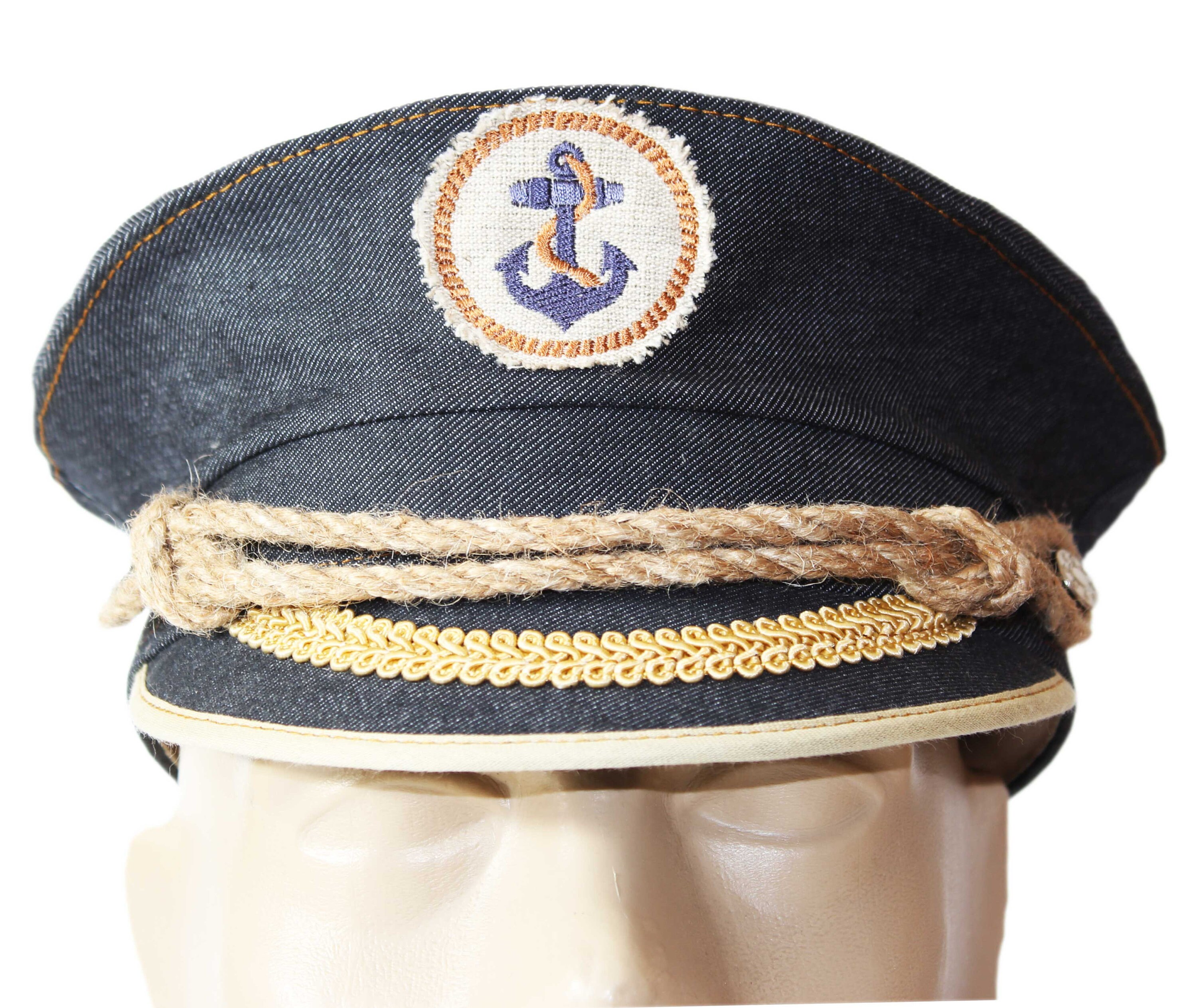 Sea, Denim, Captain's Hat, Yacht Hat, Boat Hat, Navy Captain Hat ...