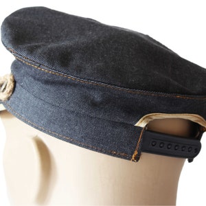 Sea, Denim, Captain's Hat, Yacht Hat, Boat Hat, Navy Captain Hat ...
